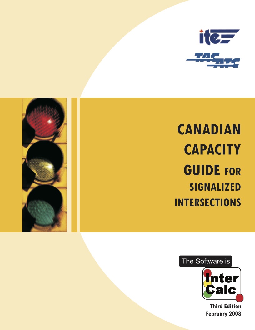 Canadian Capacity Guide for Signalized Intersections - 3rd Edition ...