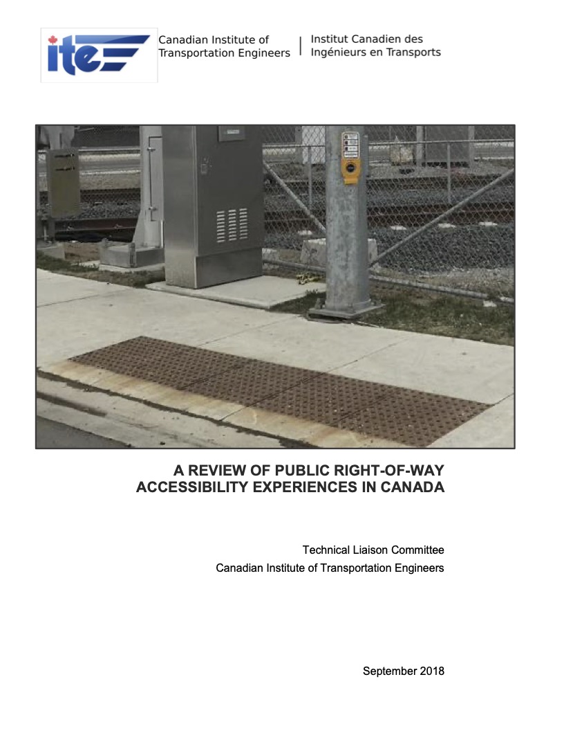 Review of Public Right-of-way Accessibility Experiences in Canada (2018 ...