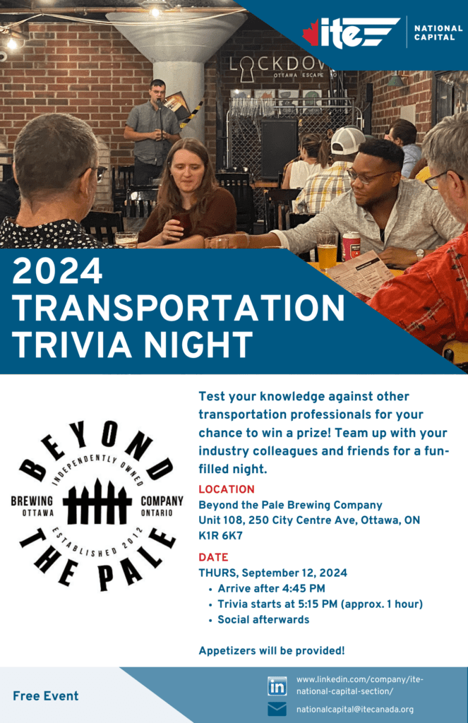 ITE National Capital: Transportation Trivia Night - ITE Canada