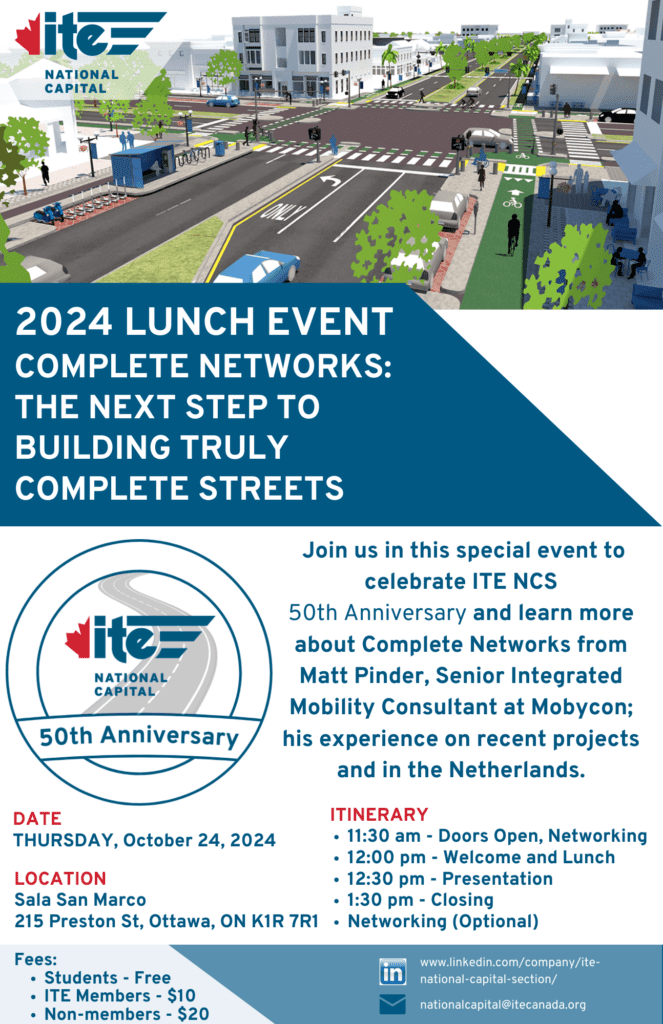 ITE National Capital: 50th Anniversary Lunch Celebration + Complete Networks Presentation with ...