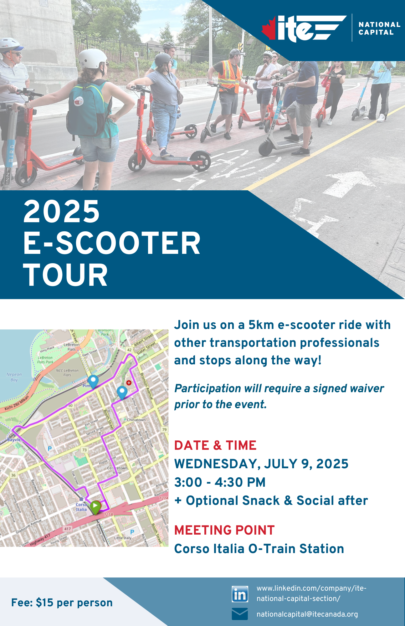 ITE National Capital Section: E-Scooter Tour 2025 - ITE Canada